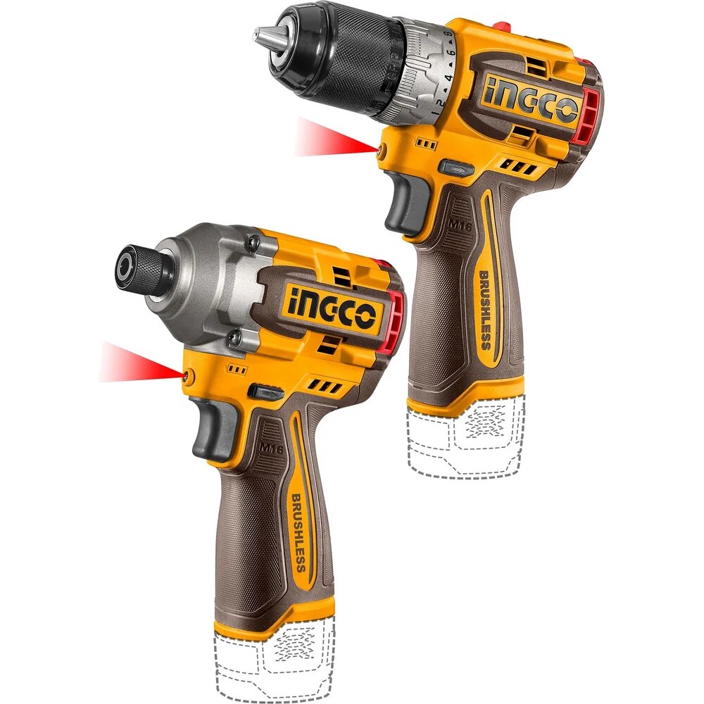Набор INGCO 16В BL винтоверт 170Нм и шуруповерт 60Нм INDUSTRIAL COSLI240968