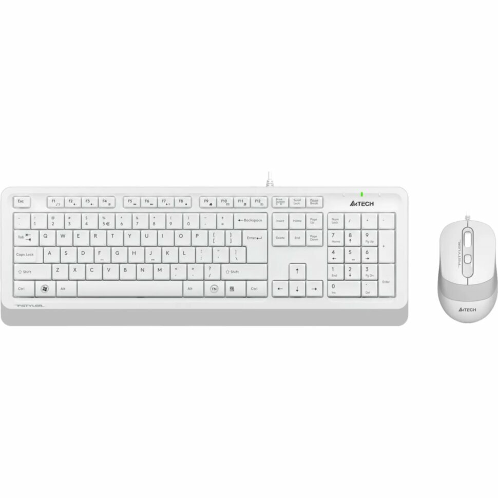 Набор клавиатура+мышь A4Tech Fstyler F1010 клав: бел/сер мышь: бел/сер USB, 1791252