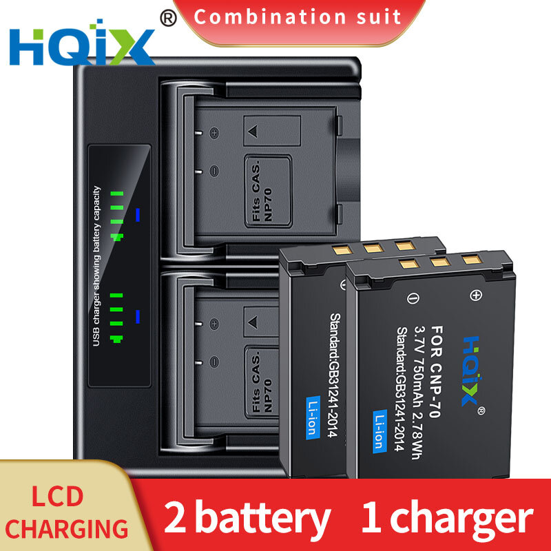 HQIX для CASIO EX-Z250BE Z250PK Z250GD V9 V10 Z250 Z300 Z150 камера NP-70 Двойное зарядное устройство Аккумулятор