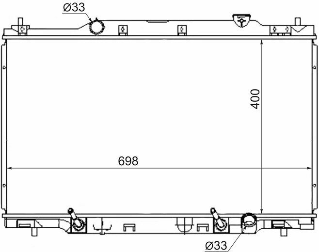 Радиатор SAT HD00015-2.0 Honda Stream 00-06