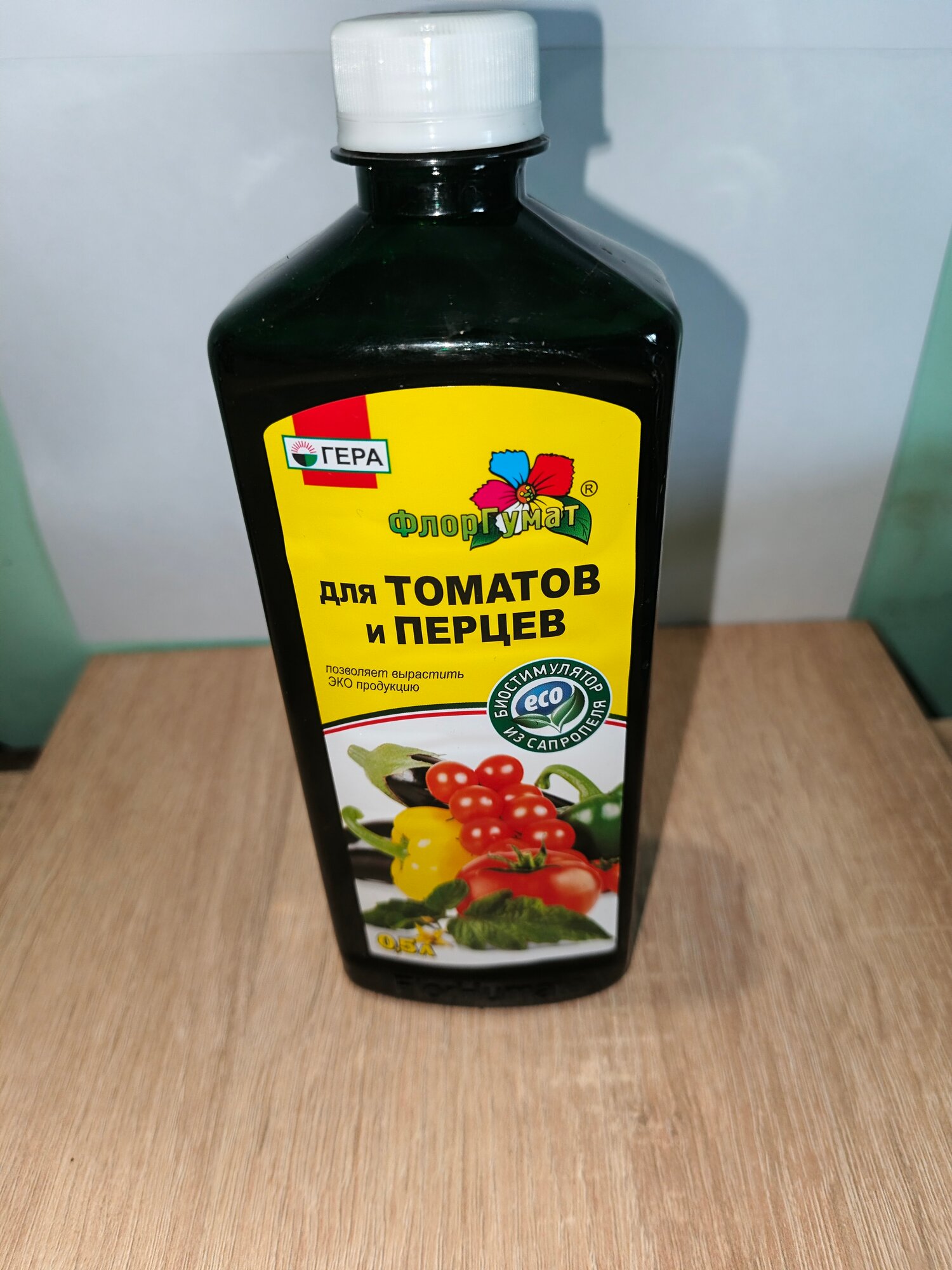 Комплексное гуминовое удобрение из озёрного сапропеля "Флоргумат для томатов, перцев и баклажан", 0,5 л, гера