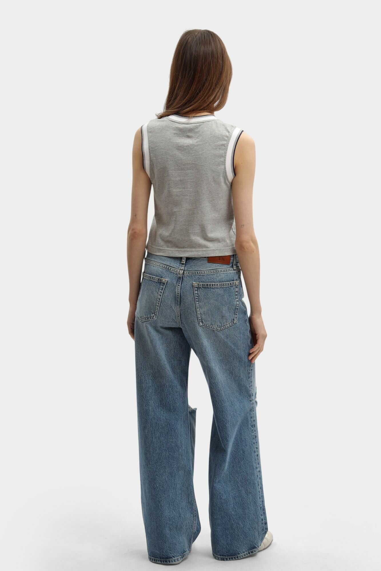 Майка Calvin Klein Jeans, размер XS, серый — фото 1