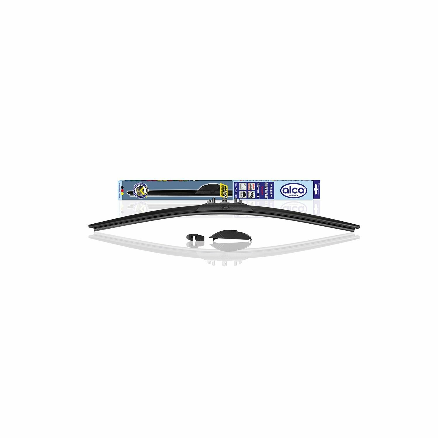Щетка стеклоочистителя SUPER FLAT 45см/18" бескаркасная ALCA 048000