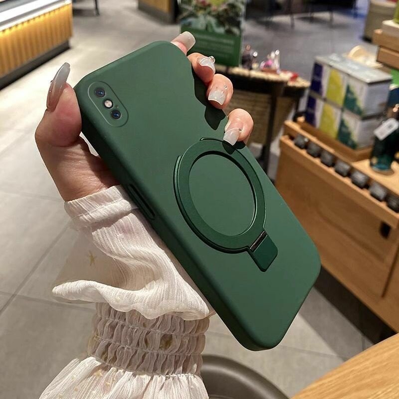 Чехол PBZZ на APPLE Iphone XS Max силиконовый мягкий с магнитным держателем MagSafe, противоударный YTFXZJ5401