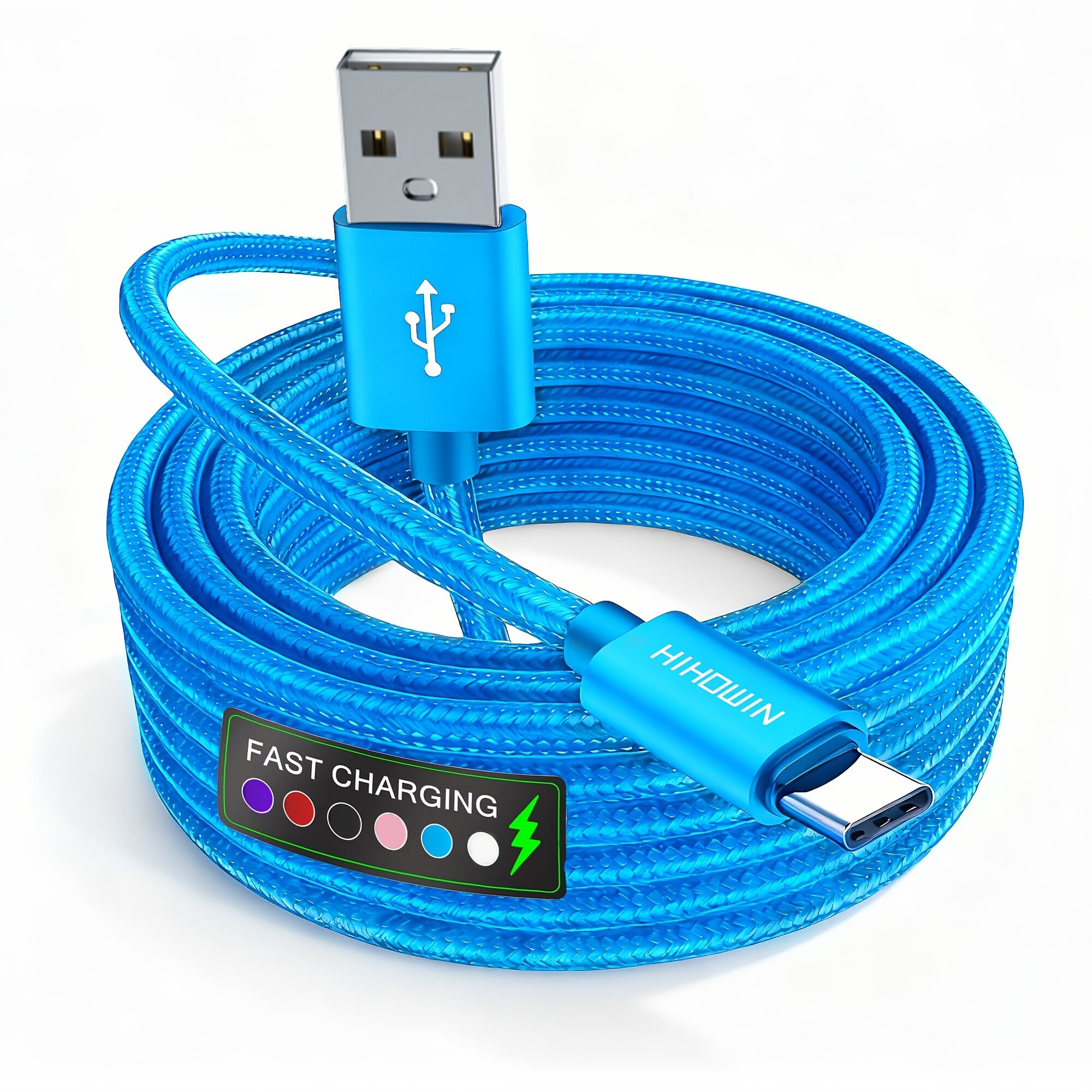 Кабель USB Type-C, синий, 3 м — фото 1