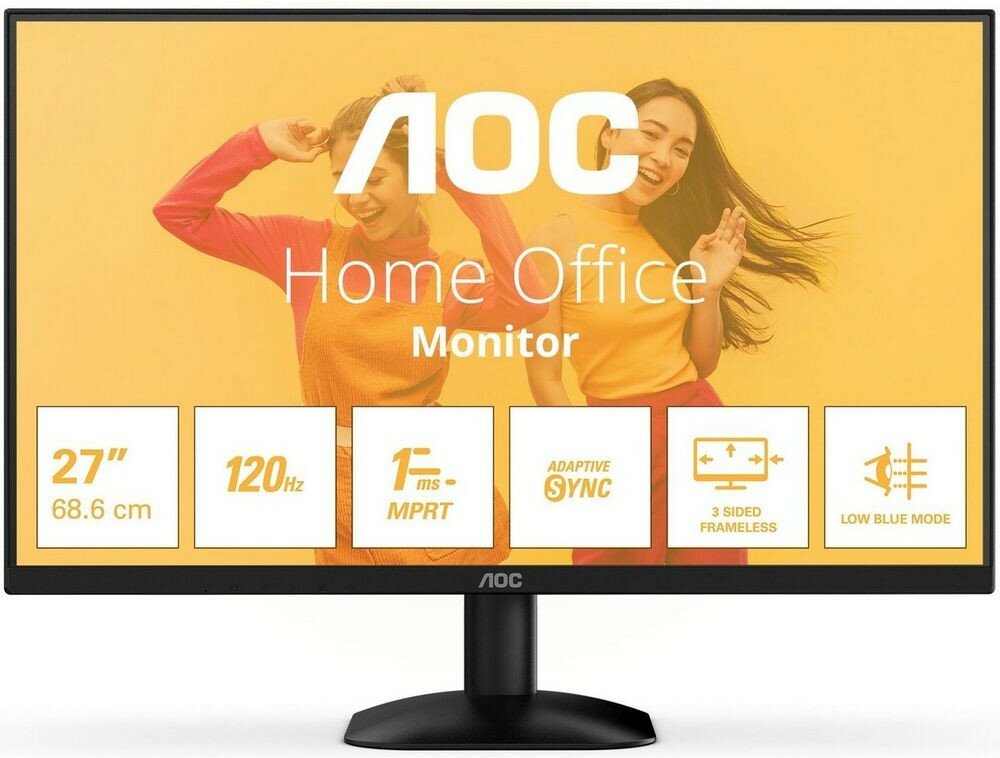 AOC 27" Монитор 27B35HM (27B35HM), VA, 1920x1080 Full HD, 100 Гц, черный