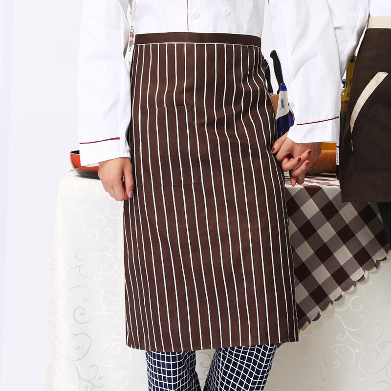 Фартук Uniform Clothing "Современный минимализм", кофейно-белые полосы, размер один, 4.8 рейтинг
