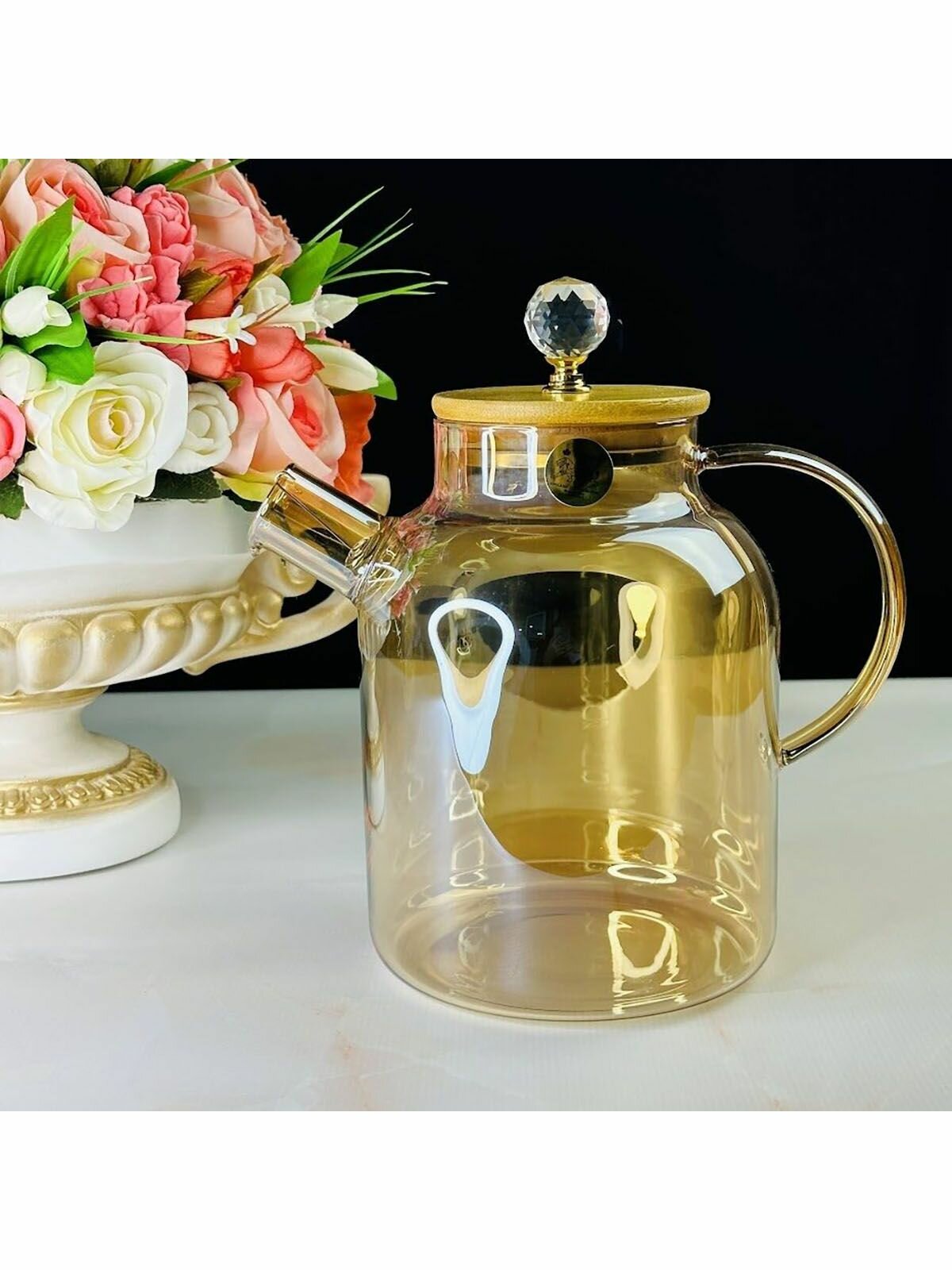 Чайник заварочный Lenardi, стеклянный, 1,8 л