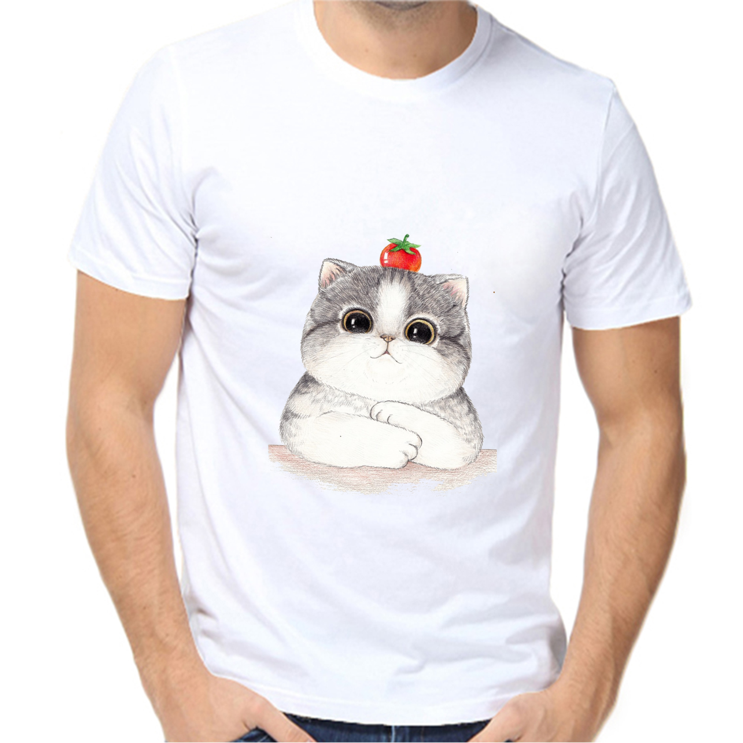 Футболка с изображением кошки