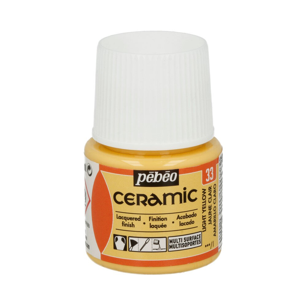 Краска по керамике и металлу Ceramic 45 мл цв. светло-желтый