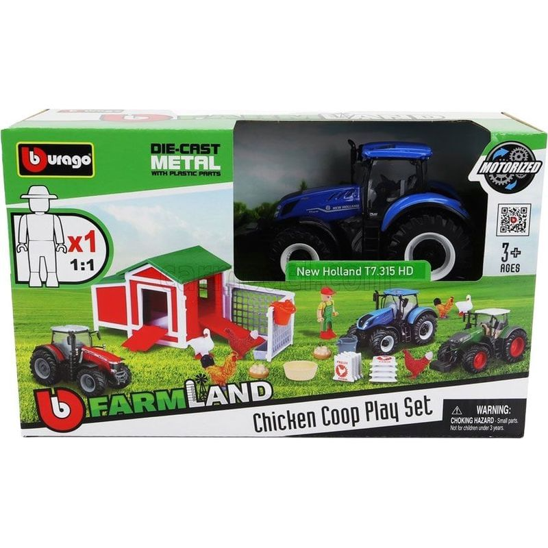 Игровой набор Bburago New Holland T7.315 HD 18-31681