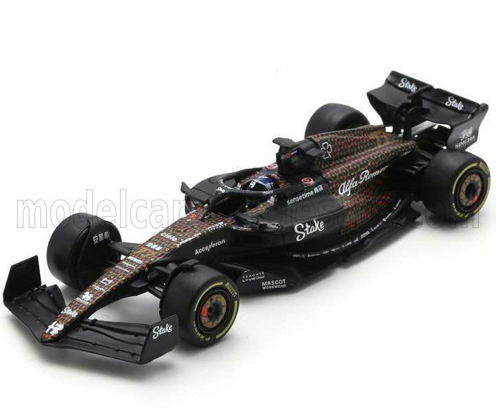 Alfa romeo F1 C43 team stake #77 las vegas usa gp (2023) valtteri bottas, black brown (длина модели 6-10 см)