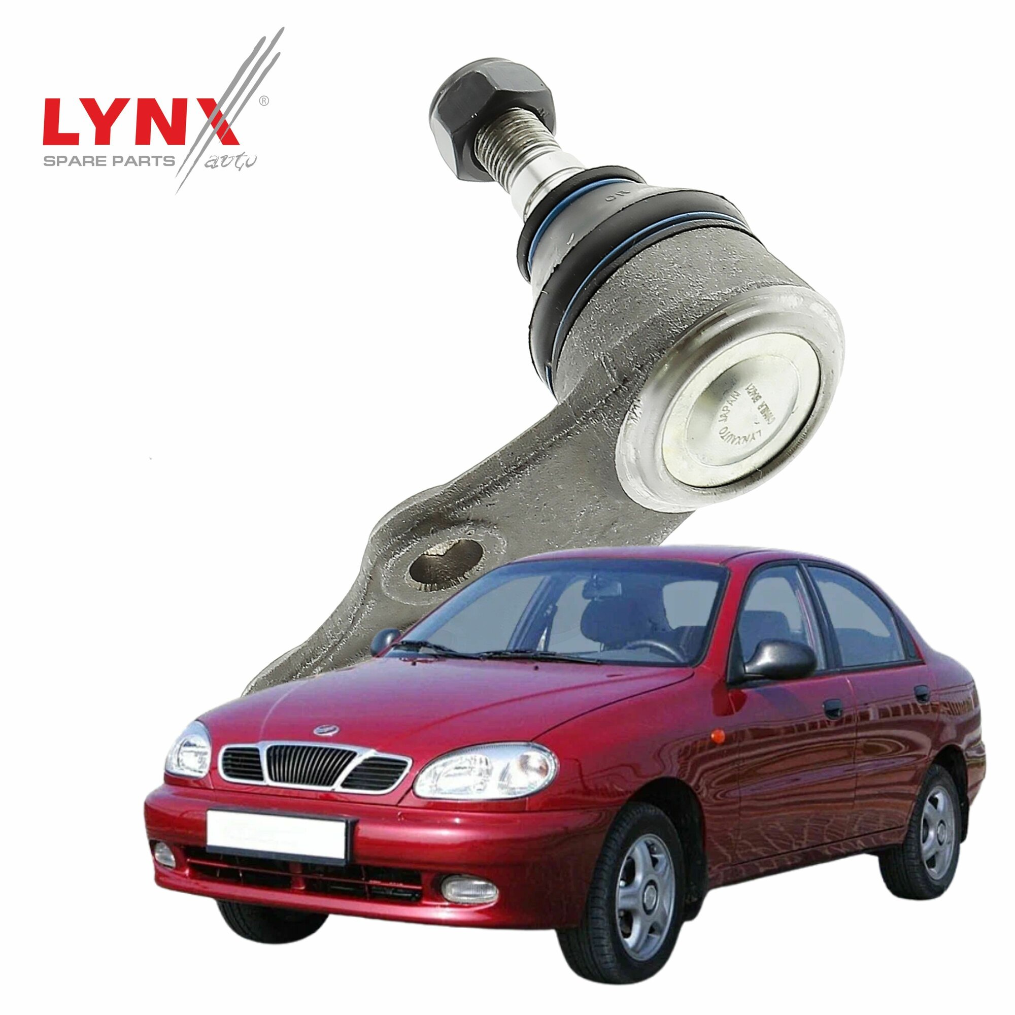 Опора шаровая Daewoo Lanos T100, T150 (1) / Дэу Ланос 1995 1996 1997 1998 1999 2000 2001 2002 2003 2004 2005 2006 2007 / левая, нижняя, 1шт, LYNXauto