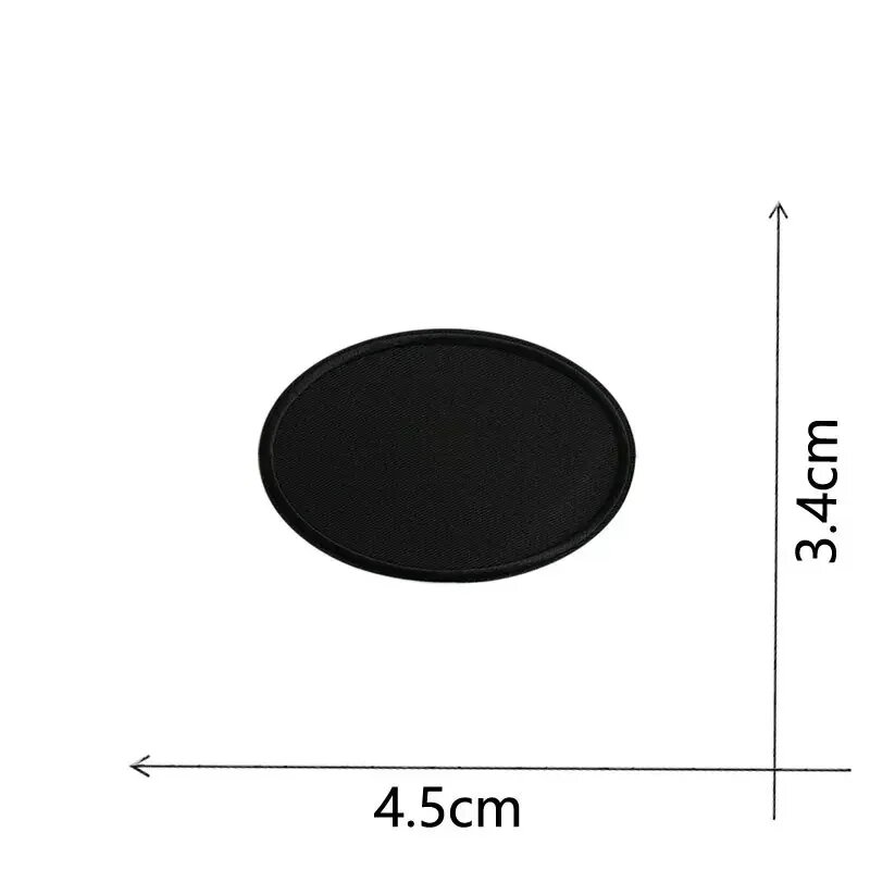 Черные вышитые термоаппликации для одежды 1