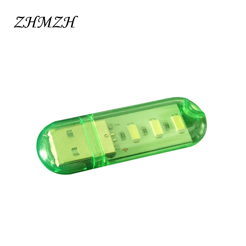 Светодиодная лампа USB, изумрудный, Green 1