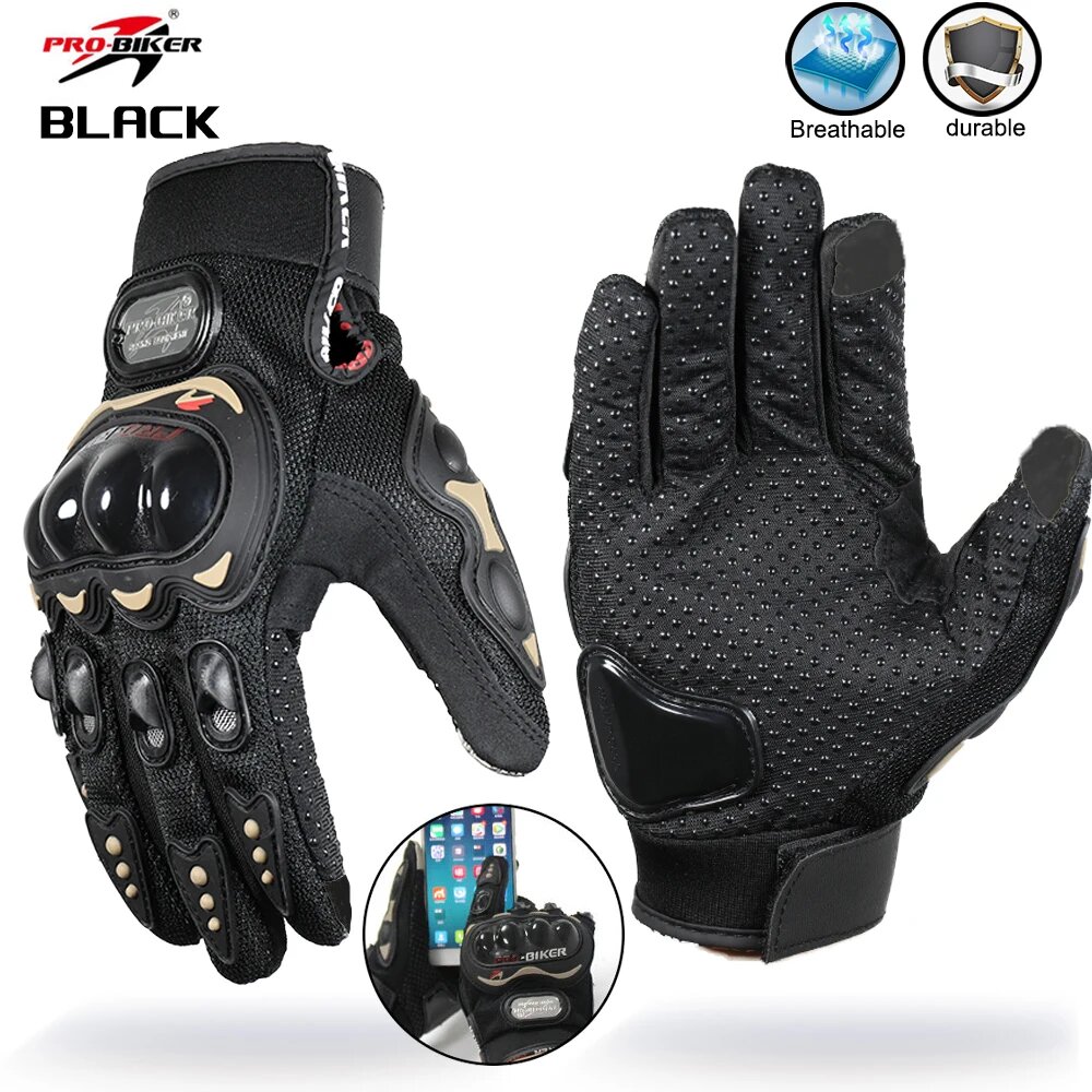 Мотоперчатки Pro-biker Black, XL, черные, для мотоцикла