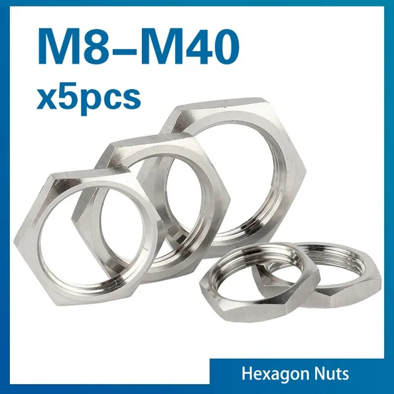 Набор стопорных гаек из нержавеющей стали XMSJ M8-M40 M14x1.5x17x4 5pcs