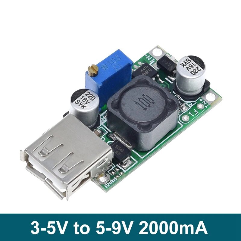 DC-DC Boost Модуль 3-5V to 5-9V 2000mA, 3pcs