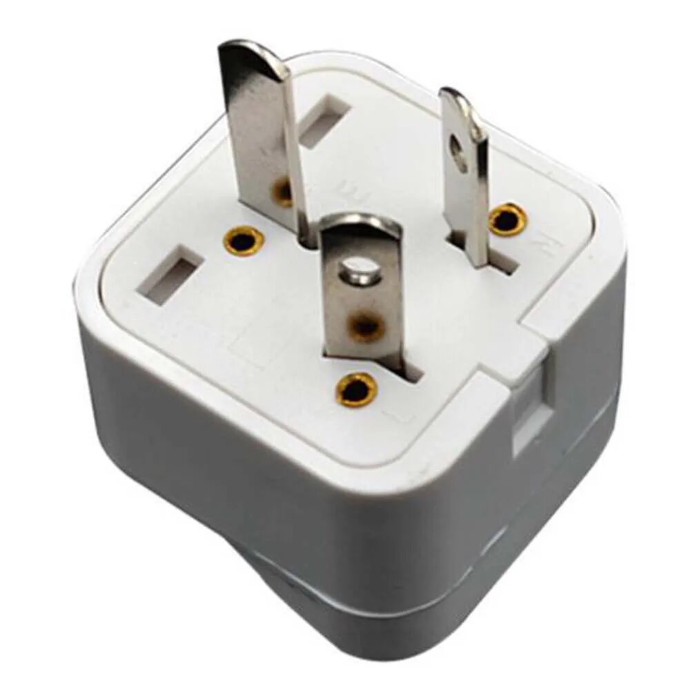 Универсальный переходник Type-D для Австралии, Новой Зеландии, Аргентины, Турции белый