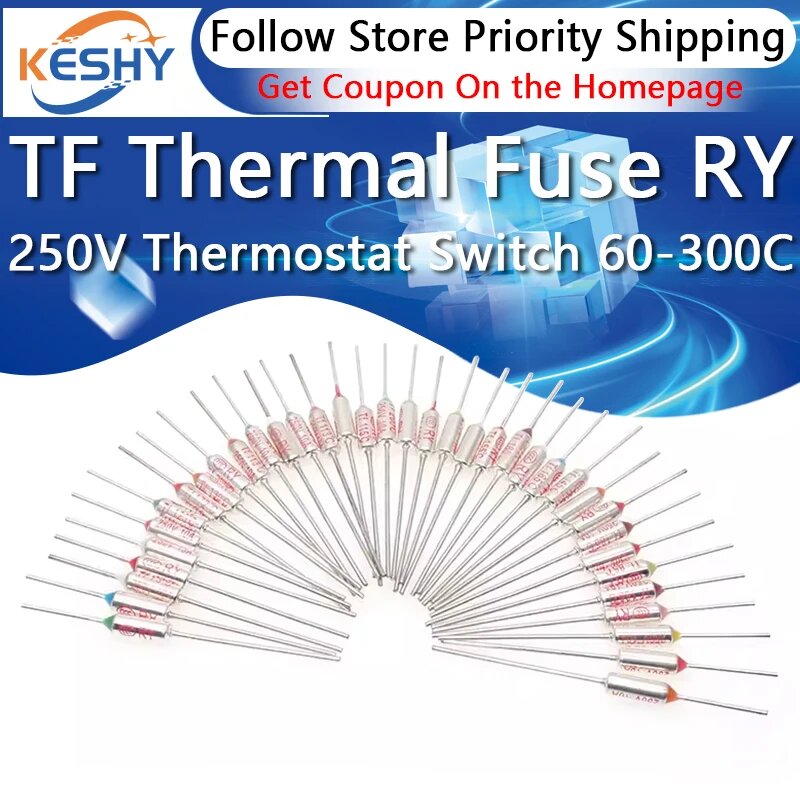 Термопредохранители TF RY 10A 250В 5PCS, 140C