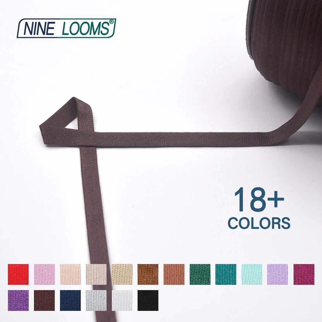 Резинки для бюстгальтера NINE LOOMS, плюшевые, 2/5/10 ярдов 10mm, Rum Raisin, 5 Yards