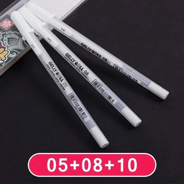 Sakura набор из 3 предметов Gelly Roll яркая белая ручка 05 08 10