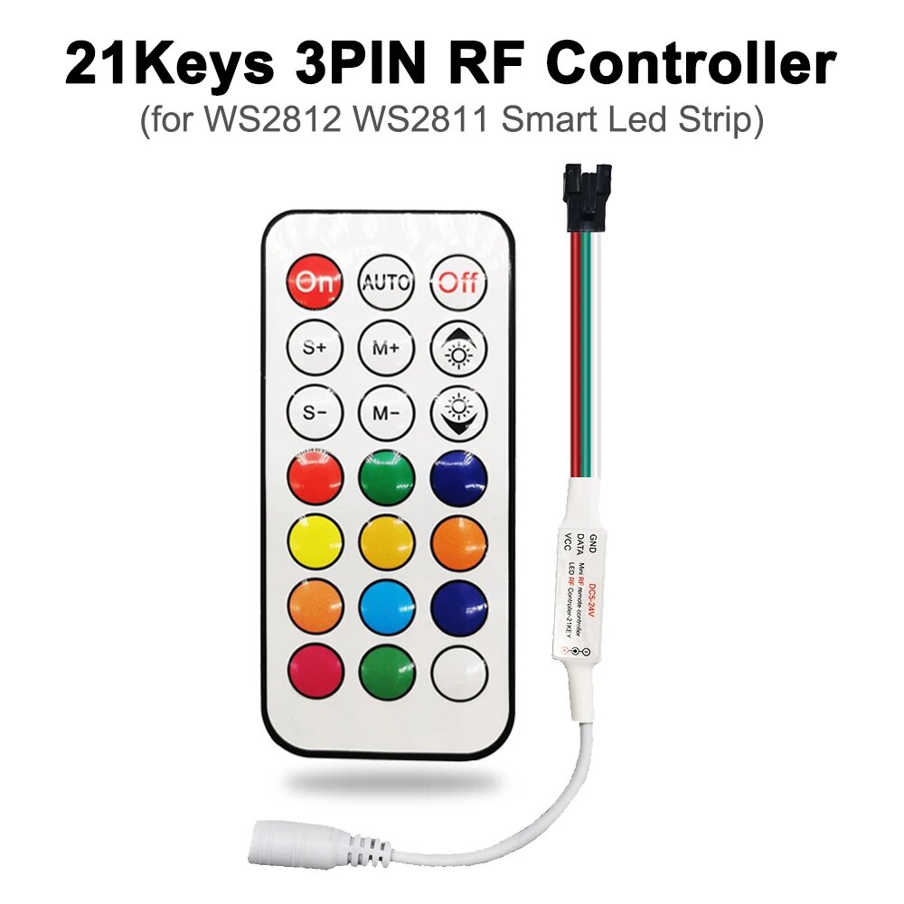 RGB контроллер 21Key 3PIN RF для LED ленты