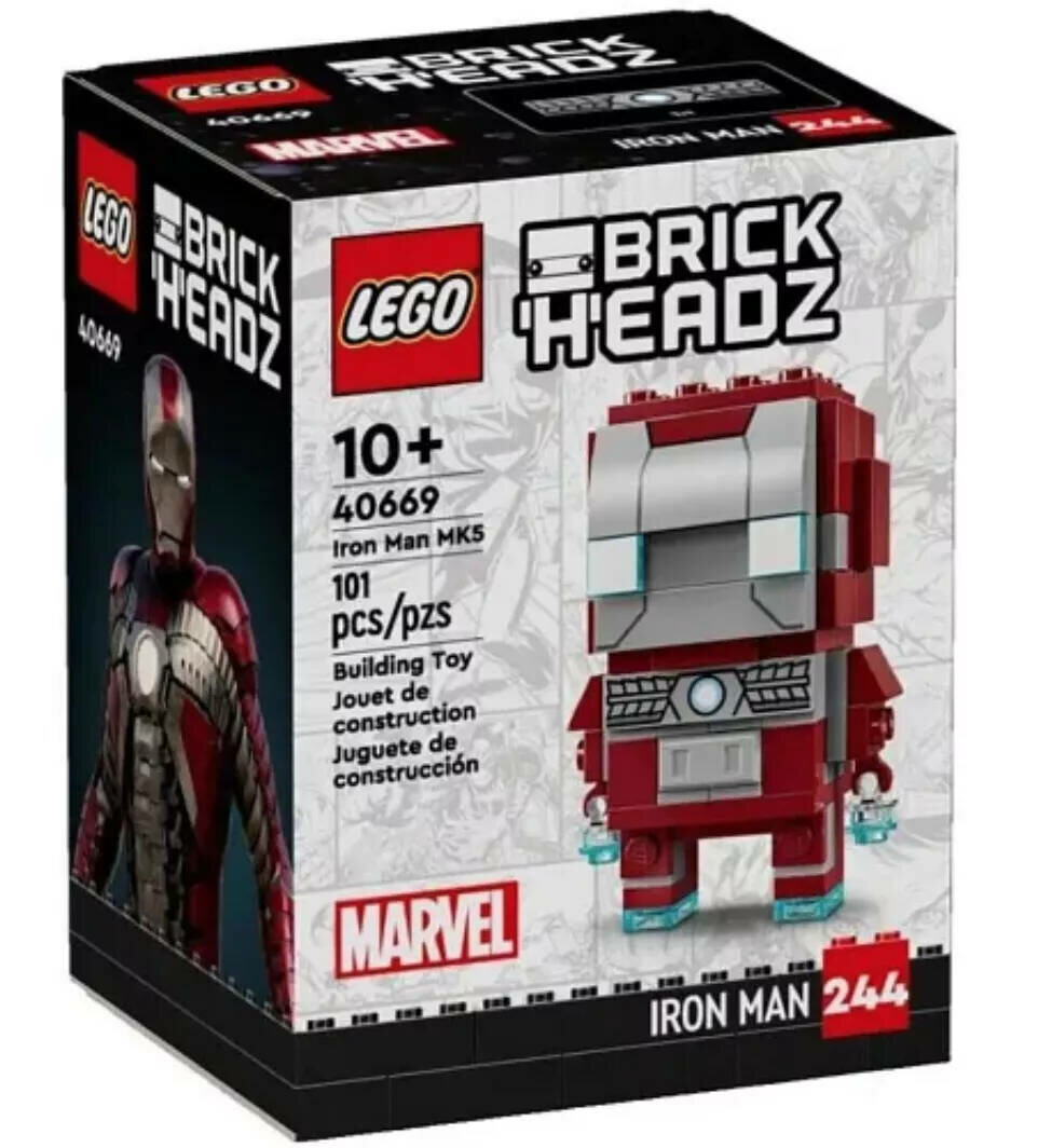 Конструктор LEGO BrickHeadz 40669 Фигурка Железного человека MK5, 101 деталь, от 10 лет
