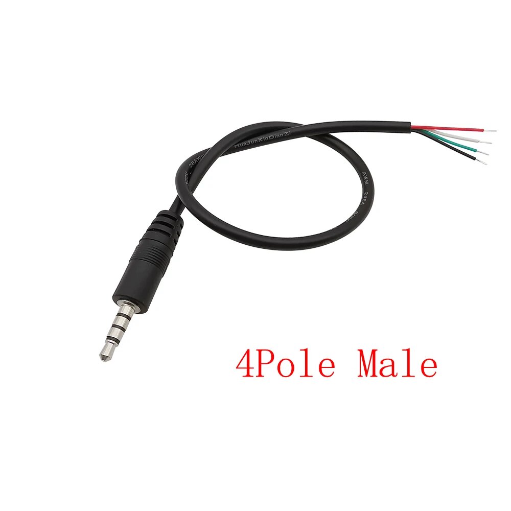 AUX удлинитель LOCHEUK 3.5 мм 30 см 5Pcs, 4Pole Male