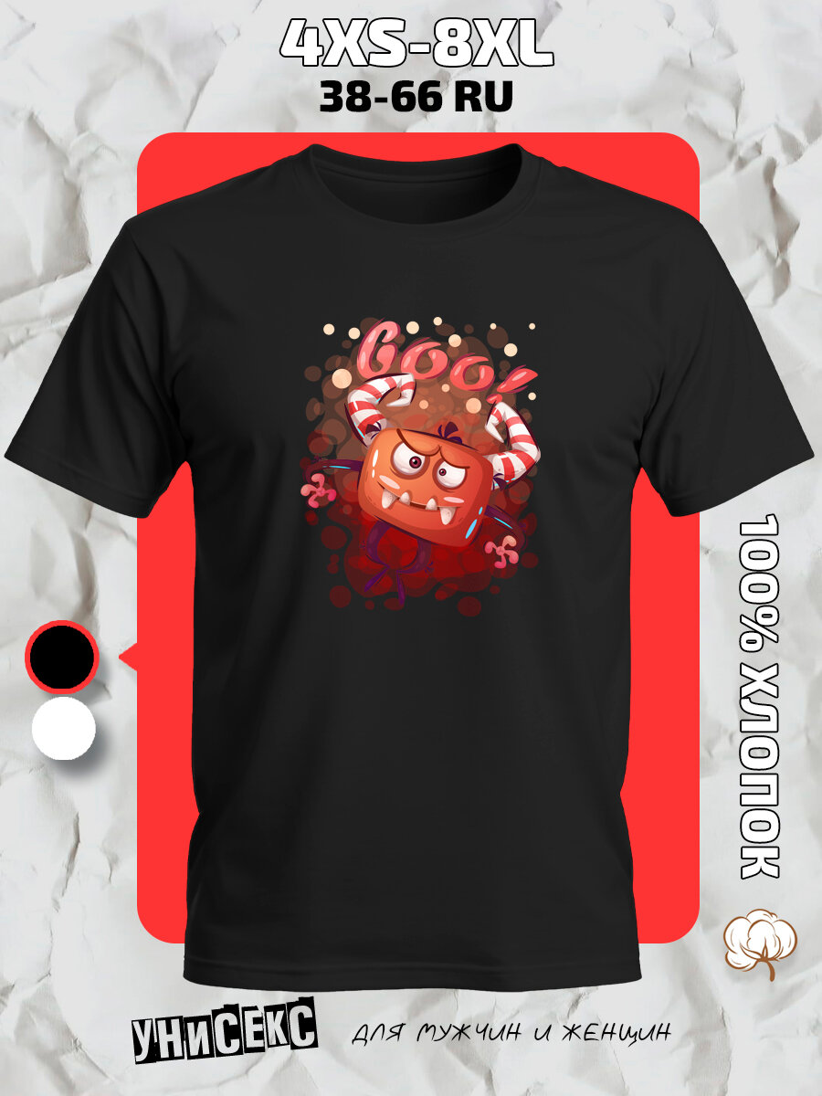 Футболка с принтом монстр goo