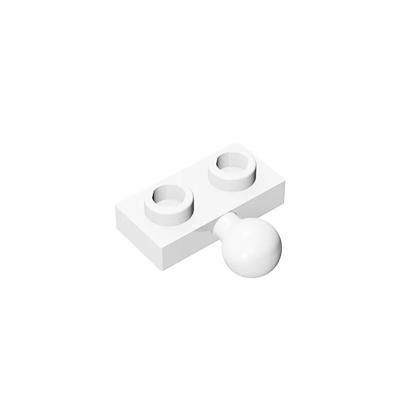 Белый LEGO Brick 2x2 с шаром