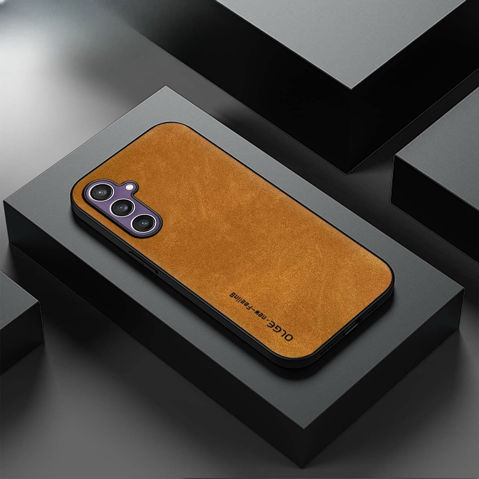 Роскошный кожаный чехол для смартфона Samsung Galaxy S24+ S24 Plus (на Самсунг Галакси С24 Плюс) защитный чехол
