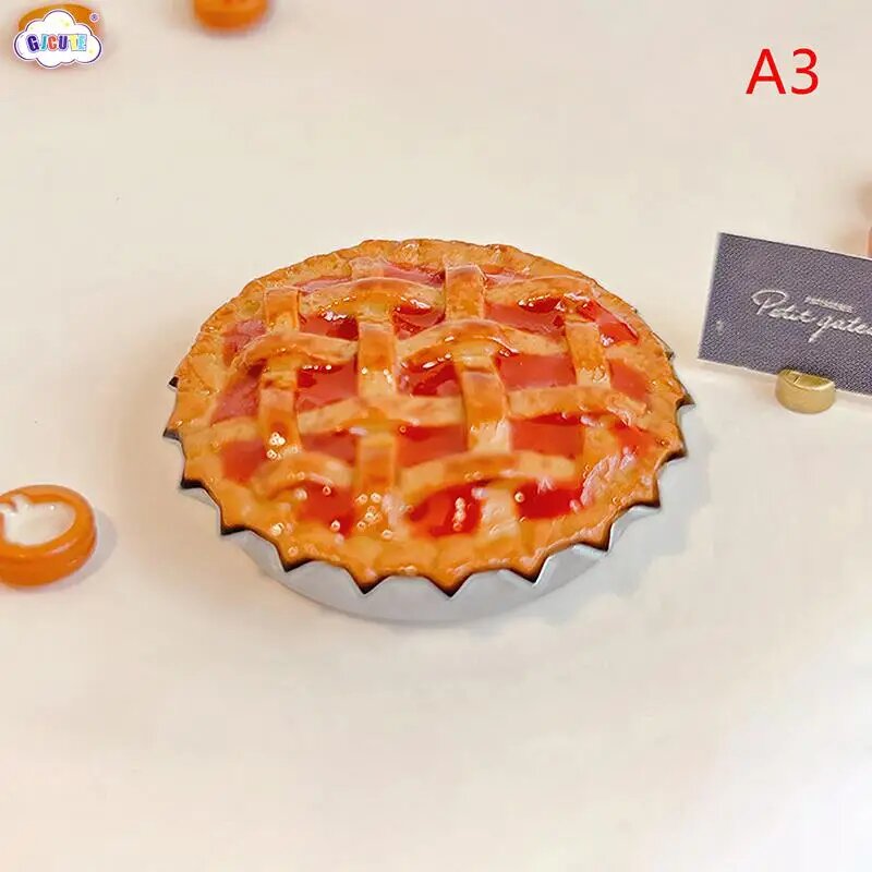 Миниатюрный яблочный пирог GJCUTE для кукольного домика A3