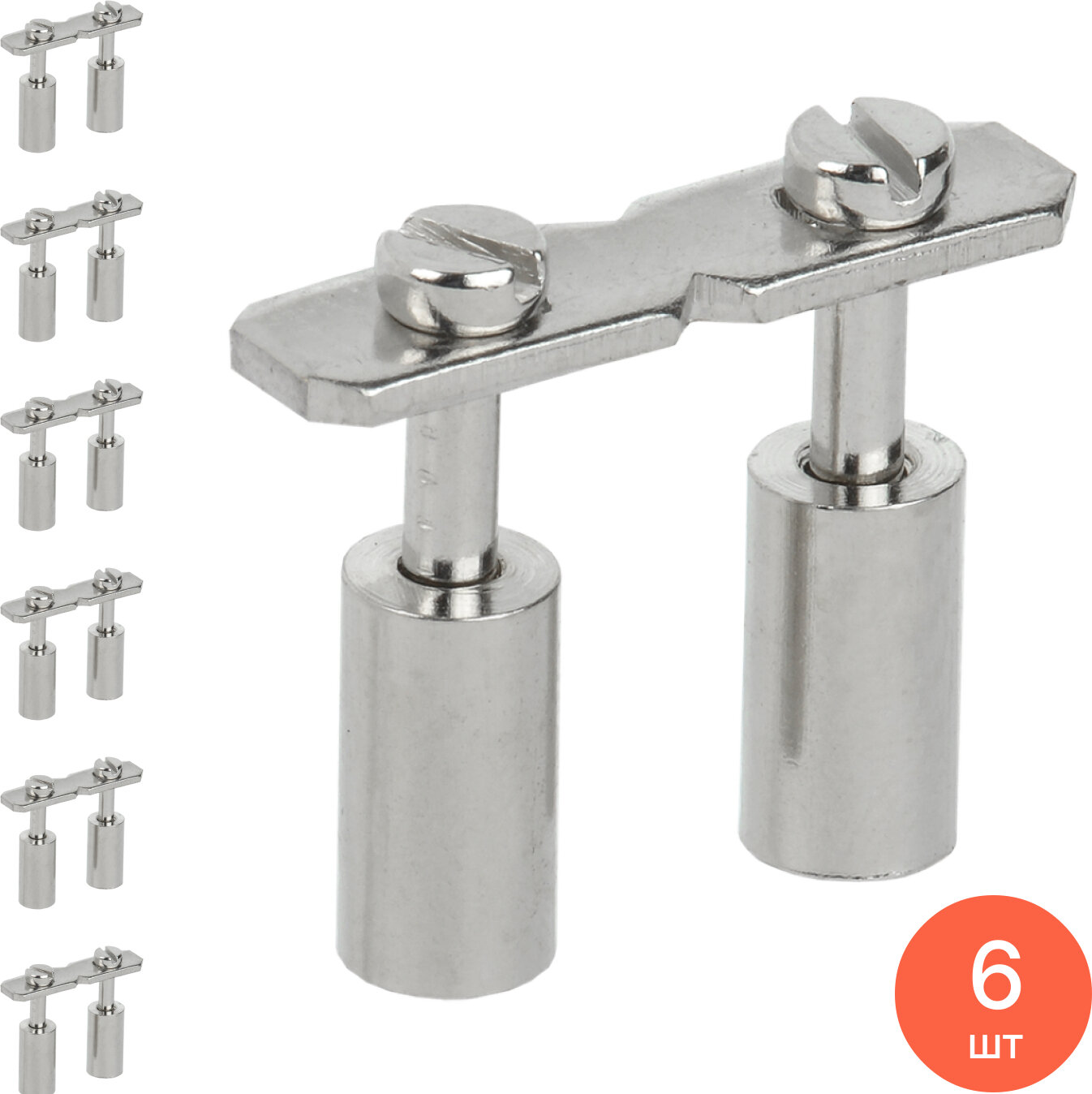 Перемычка для клеммной колодки IEK / ИЭК для КВИ-16мм2, центральная, 2PIN, 85А, 800В / электрика (комплект из 6 шт)