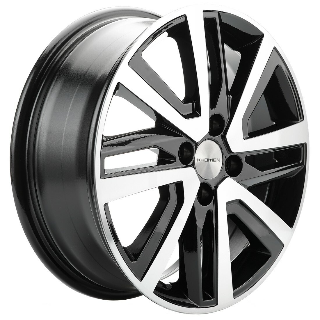 Колесный диск Khomen Wheels KHW1609 6x16 4x100 ET48 54,1 Black-FP литой для автомобиля