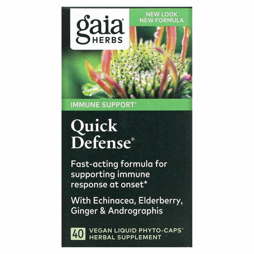 Gaia Herbs, Quick Defense®, 40 жидких капсул Phyto-Caps®