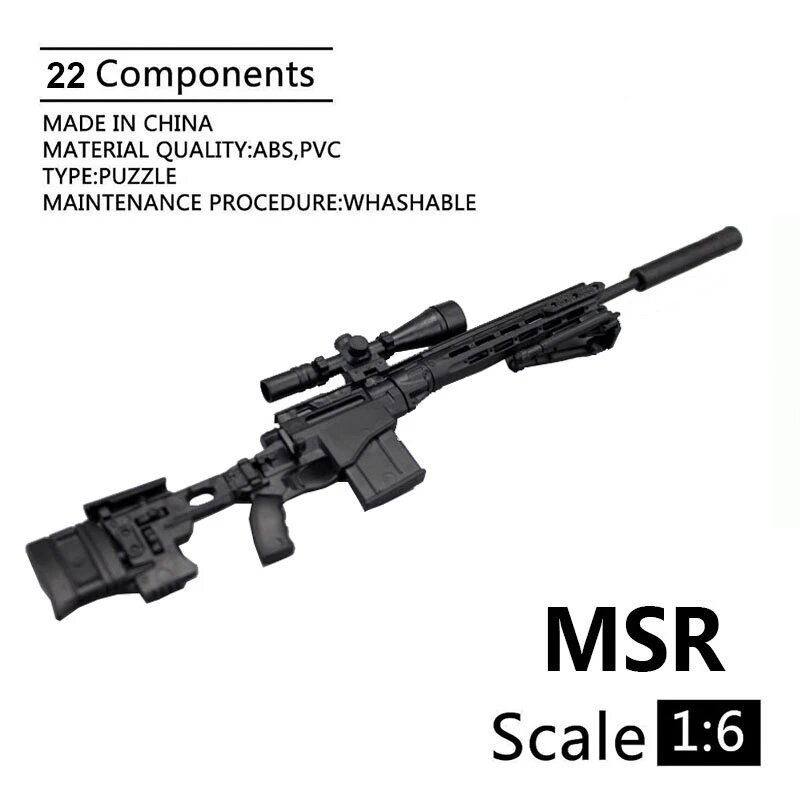 Модель винтовки MSR 1:6, 22 компонента, ABS, PVC