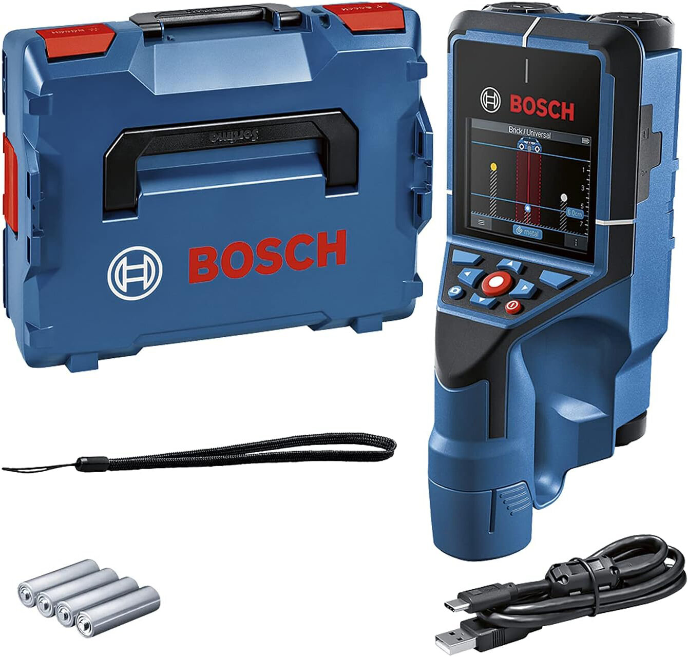 Настенный сканер Bosch D-Tect 200 C (кейс; адаптер под 4xAA)