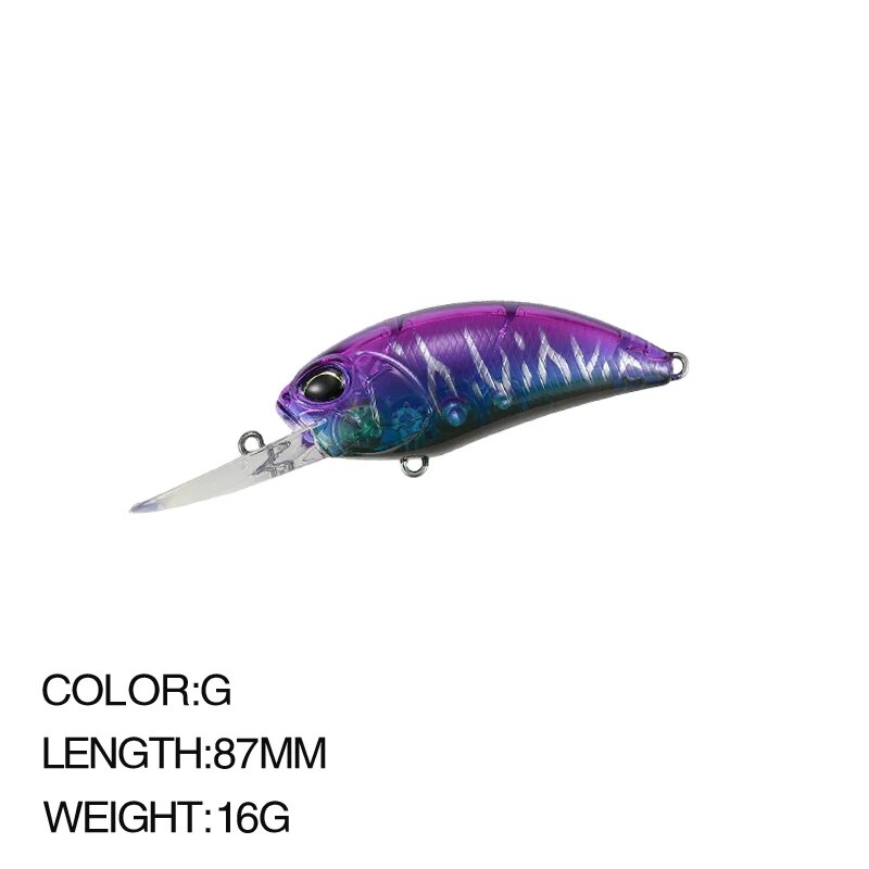 Рыболовная приманка Crankbait 8,7 см 16 г Сиреневый, G