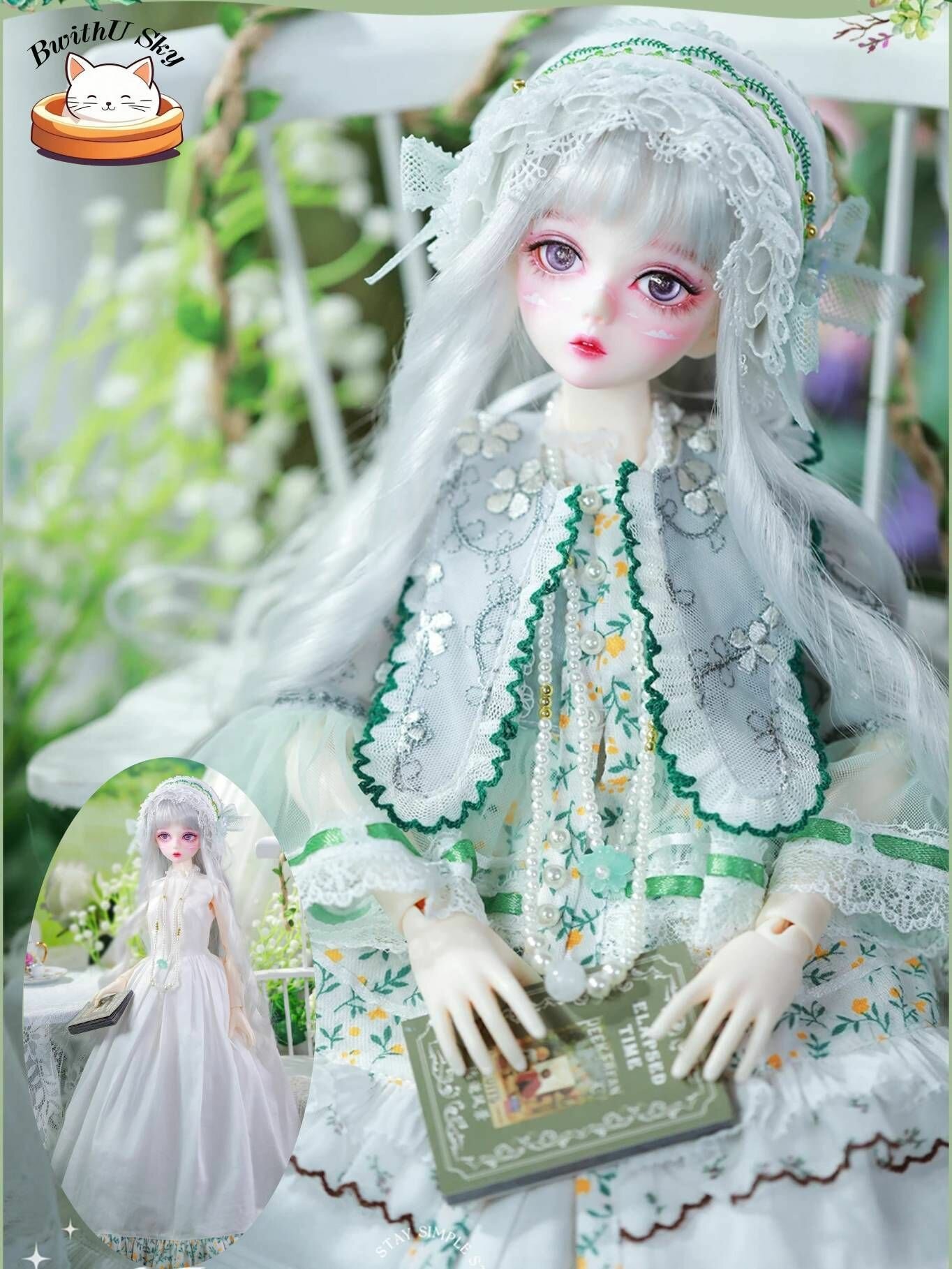 BwithU BJD 1/4 Vivian Resin Весенняя кукла для девочек, выполненная художником вручную, лицом вверх, Шарнирная кукла с шариками