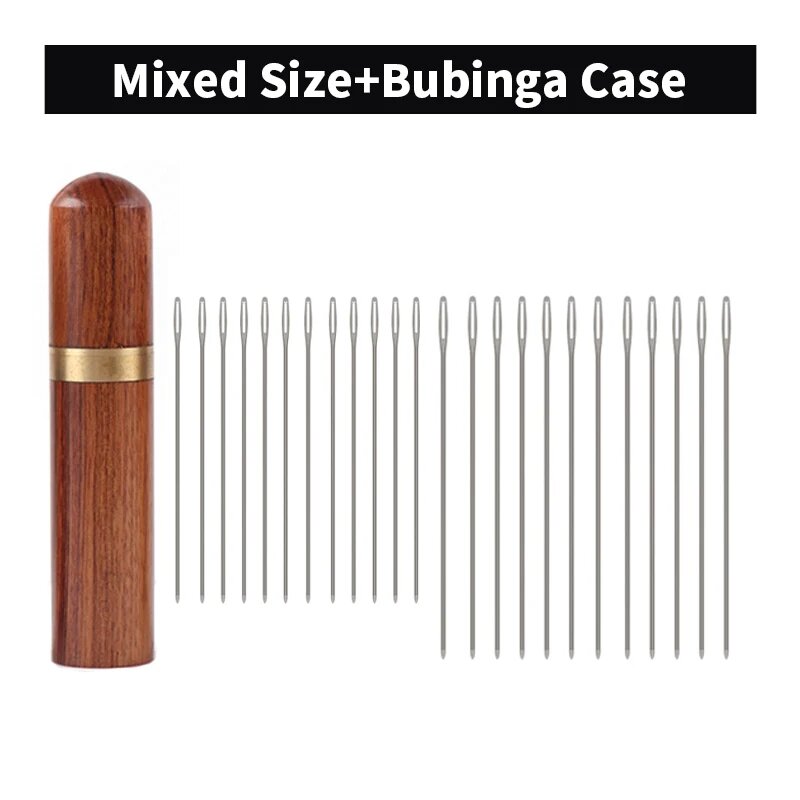 Набор швейных игл WUTA 24 шт. в деревянном футляре, Mixed Size-Case B