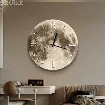 Настенные часы в форме луны; светящиеся настенные часы