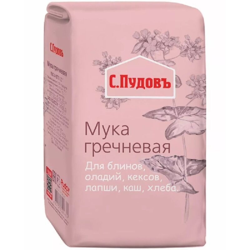 Мука С. Пудовъ гречневая бум/пак 500г