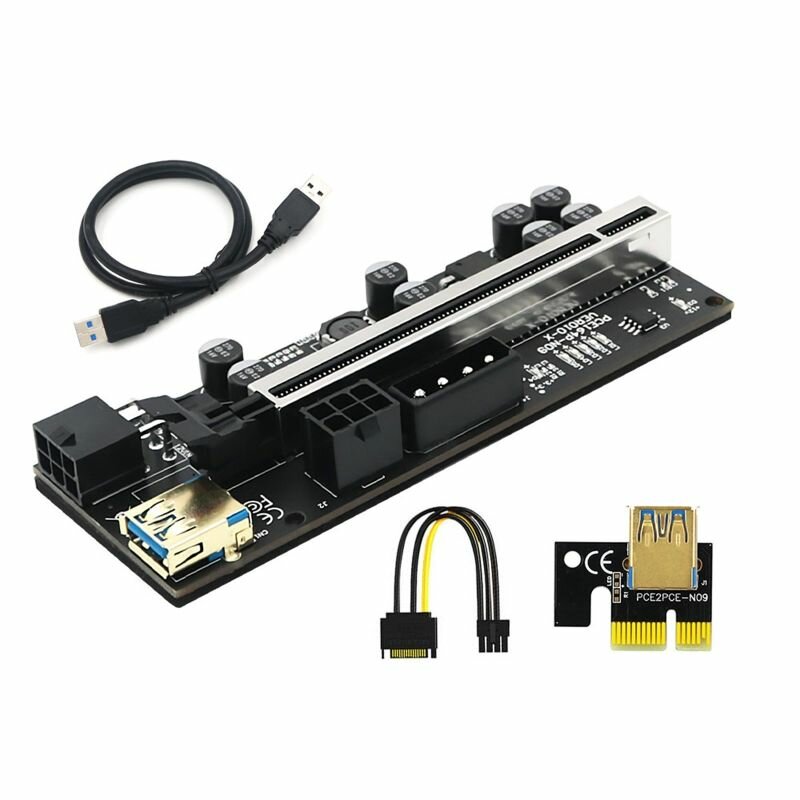 Новее VER010X USB 3.0 Pci-e Riser Ver 010 для Express 1x 4x 8x 16x Pcie Extender 15-контактный адаптер карты SATA на 6-контактный P
