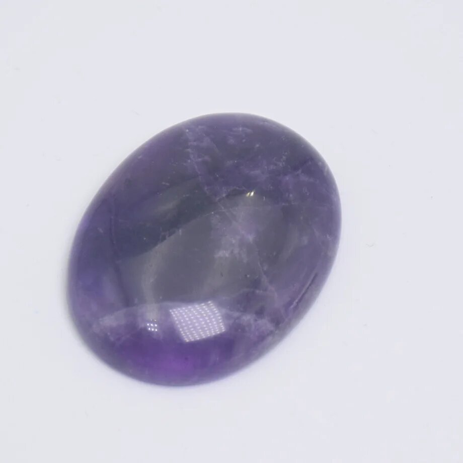 Кабошон из полудрагоценного камня 30x40 мм Фиолетовый, Amethyst