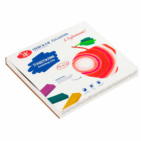 Пластилин классический Start Я художник со стеком 240гр 12цв 221411506