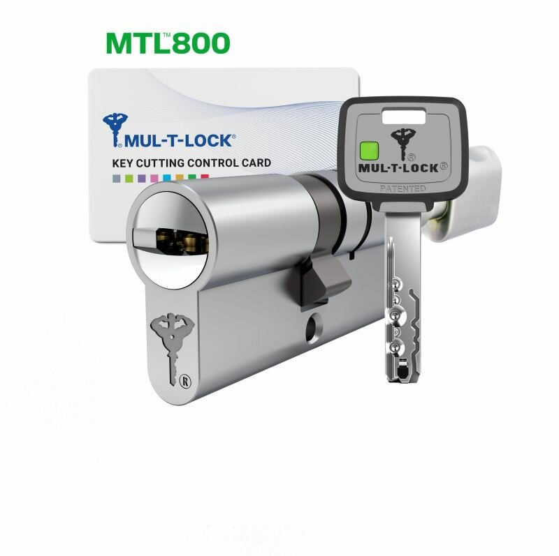 Цилиндр дверной Mul-T-Lock MTL800 (90мм 35Верт.*55) ключ-вертушка, никель