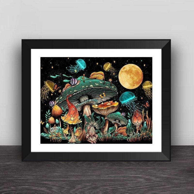 Алмазная мозаика цветы 30х40 см для украшения интерьера, набор для творчества с яркими стразами, DIY картина стразами