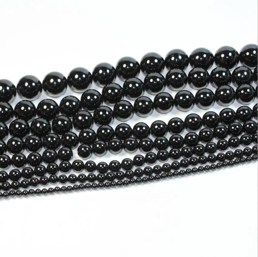 Черный оникс бусины YanQi 4/6/8/10/12 мм 6mm 63pcs