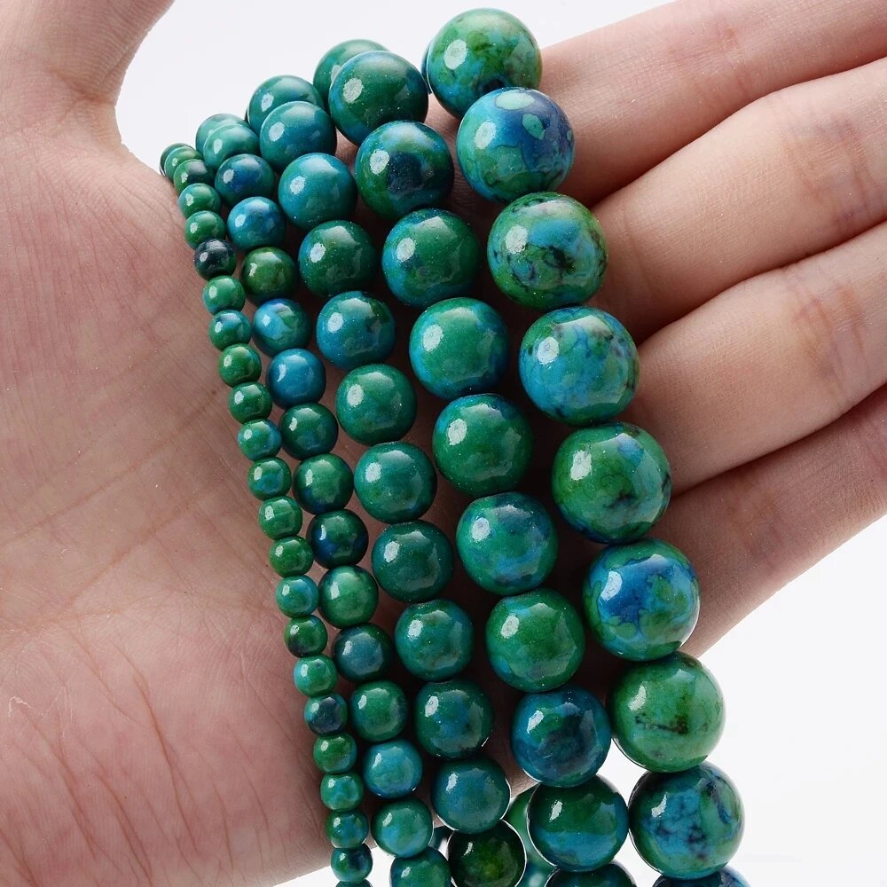 Бусины Аovvoa из натуральных камней 4-12 мм Изумрудный, 12mm approx 30 beads, Phoenix